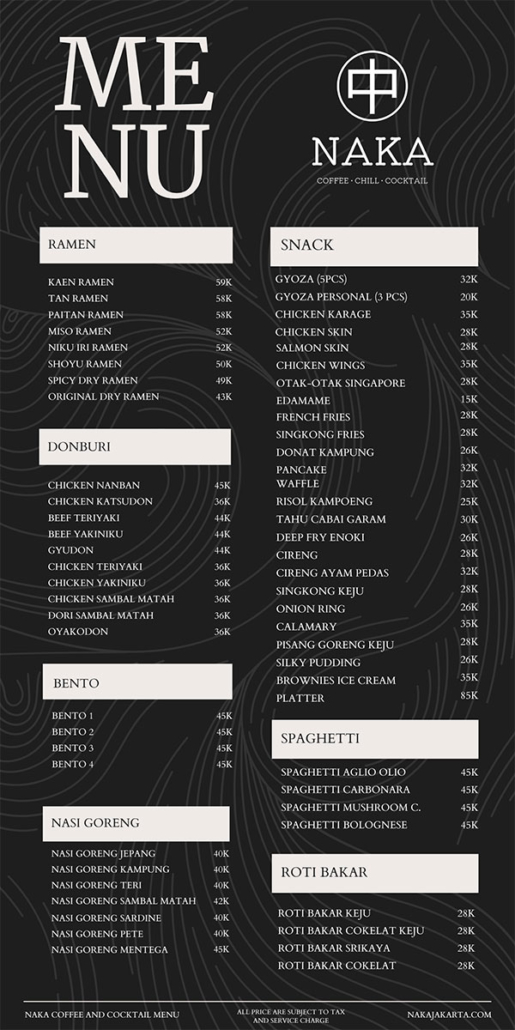 Menu – Naka Jakarta