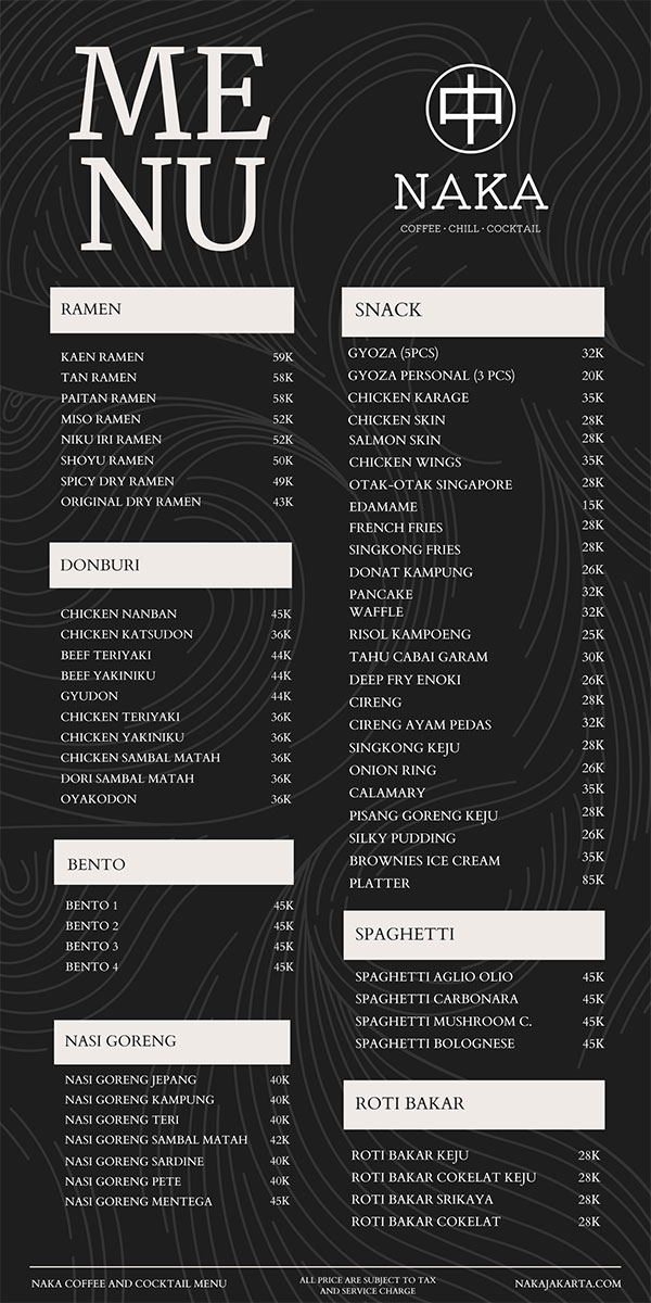 Menu – Naka Jakarta