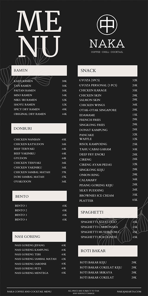 Menu – Naka Jakarta